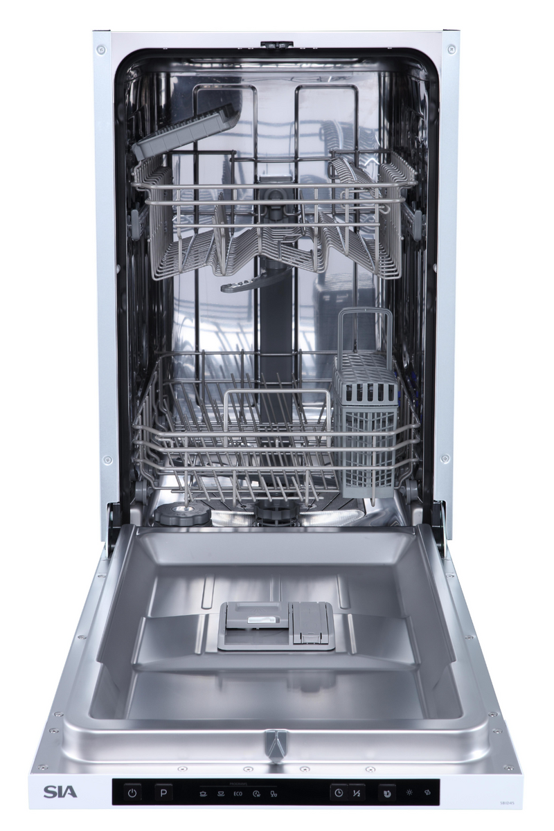 SIA SBID45 45cm Fully Integrated Slimline Dishwasher 10 Place Settings ...